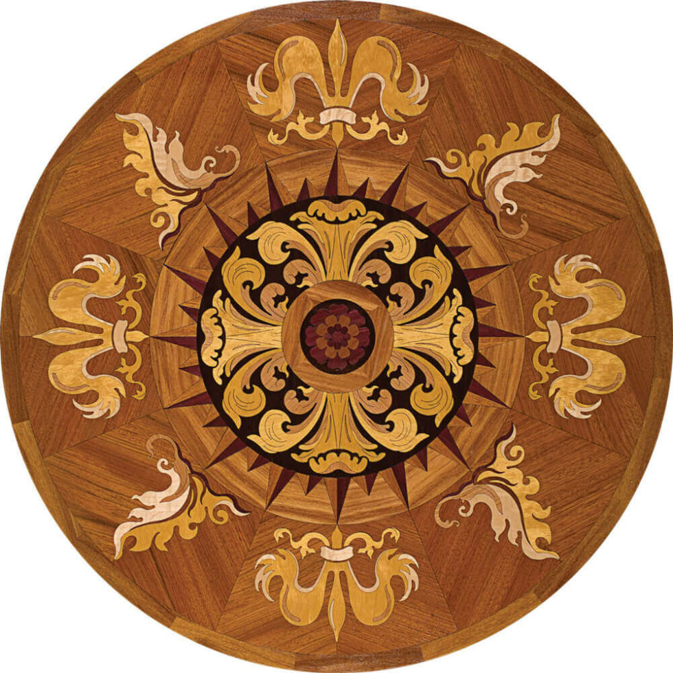 New Sophistication Wood Medallion: Floor Medallion by Oshkosh Designs