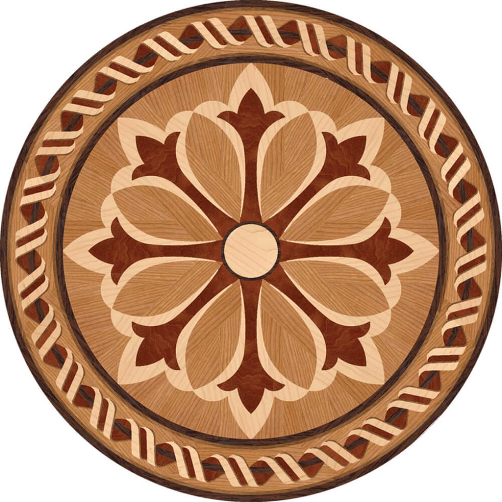 Estancia Wood Medallion (2005): Floor Medallion by Oshkosh Designs