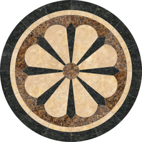 Monte Carlo Stone Medallion: Tile Medallion by Oshkosh Designs
