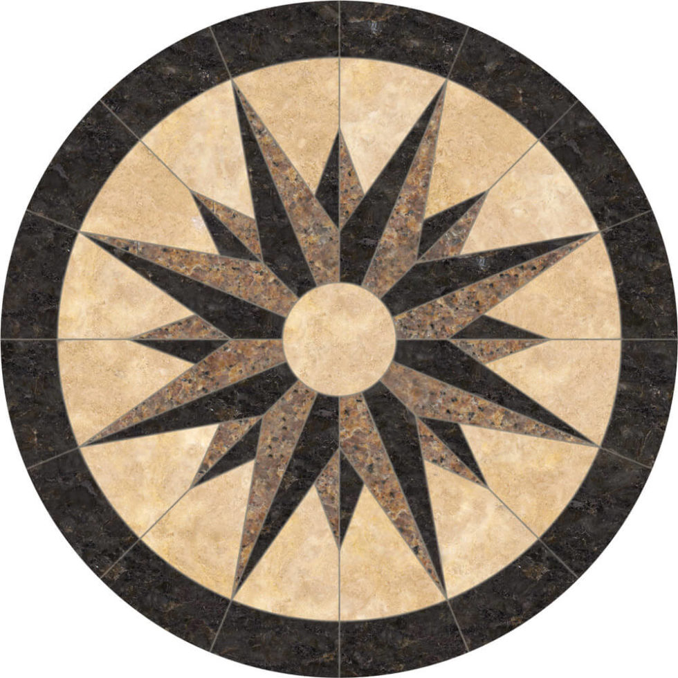 Andromeda Stone Medallion: Tile Medallion by Oshkosh Designs